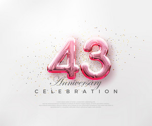 Birthday Happy 43rd Vector Images (over 150)