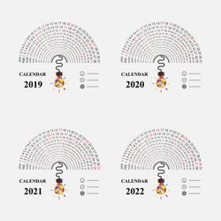 Round calendar planner for 2023 template Vector Image