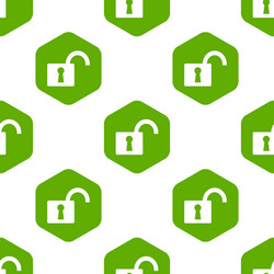 Orange open padlock pattern Royalty Free Vector Image