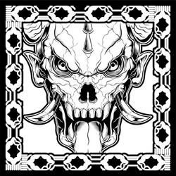 Skull head hand drawingisolatedeasy to edit Vector Image