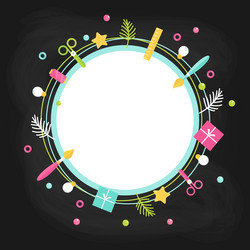 Art class workshop template design kids craft Vector Image