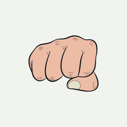 Hand with clenched fist icon cartoon style Vector Image