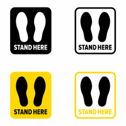 Social distancing signage or floor sticker Vector Image