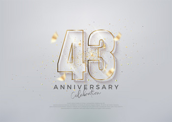 Birthday Happy 43rd Vector Images (over 150)