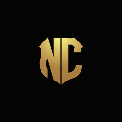 Nc logo monogram emblem style with crown shape Vector Image