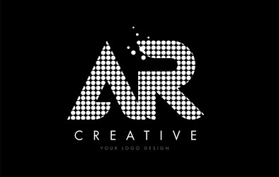 A r letter logo design creative ar letters icon Vector Image