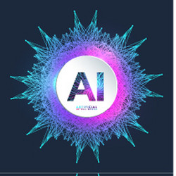 Artificial intelligence and machine learning logo Vector Image