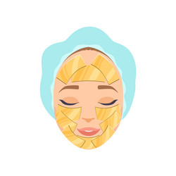 Girl washing her face with special skincare soap Vector Image