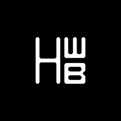 Hwb letter logo design simple and modern Vector Image