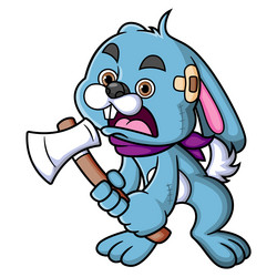Angry rabbit holding gun Royalty Free Vector Image