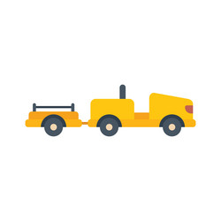 Cargo machine icon flat airport ground Royalty Free Vector