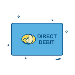 Direct debit card design Royalty Free Vector Image
