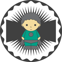 Child superhero design element Royalty Free Vector Image