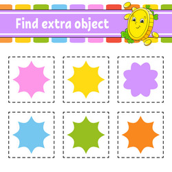 Find mismatched picture in a row educational Vector Image