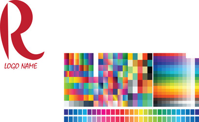 Letter r initials logo design Royalty Free Vector Image