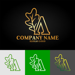 01 oak letter v Royalty Free Vector Image - VectorStock