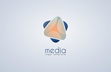 Abstract colored logo media Royalty Free Vector Image