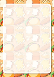 Bakery product border template with bread Vector Image