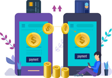 Payment solutions transactions Royalty Free Vector Image