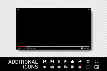 Blank video screen video player interface you Vector Image