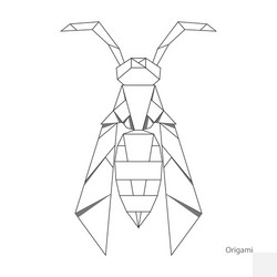 Origami paper wasp Royalty Free Vector Image - VectorStock
