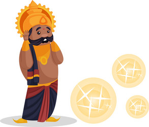 Ravana cartoon character Royalty Free Vector Image