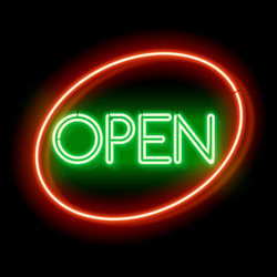 Neon city font sign number 1 signboard one Vector Image