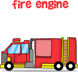 Red fire engine cartoon Royalty Free Vector Image