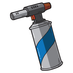 Cartoon culinary blow torch butane line art Vector Image