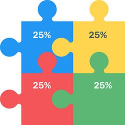 Square puzzle chart Royalty Free Vector Image - VectorStock