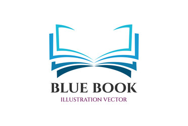 Book education school logo Royalty Free Vector Image