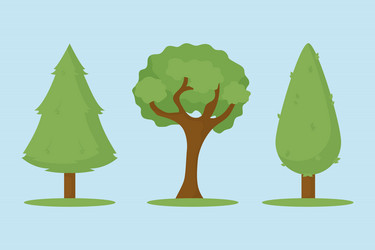 Trees icon set Royalty Free Vector Image - VectorStock