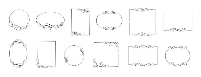 Y2k frames and picture outline borders Royalty Free Vector