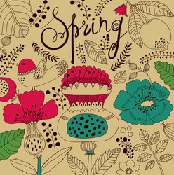Spring artistic background Royalty Free Vector Image