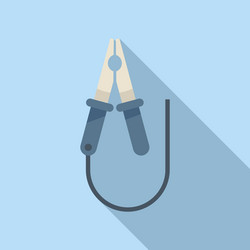 Car battery clamp icon flat electric Royalty Free Vector