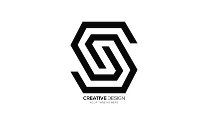 Letter s with triangle unique modern shape Vector Image