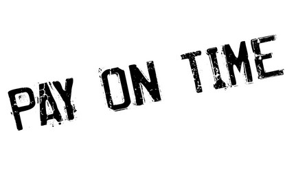 Pay on time rubber stamp Royalty Free Vector Image