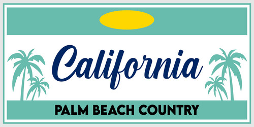 California state with blue background Royalty Free Vector