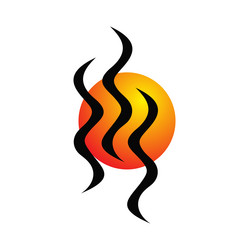 Heat wave symbol logo icon Royalty Free Vector Image