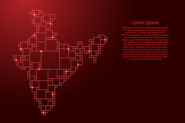 India map from blue pattern a grid Royalty Free Vector Image