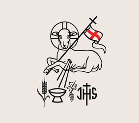Lamb of god icon and symbol Royalty Free Vector Image
