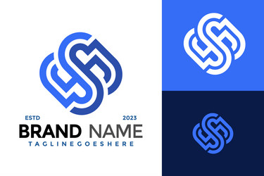 Letter sb infinity logo design symbol icon Vector Image