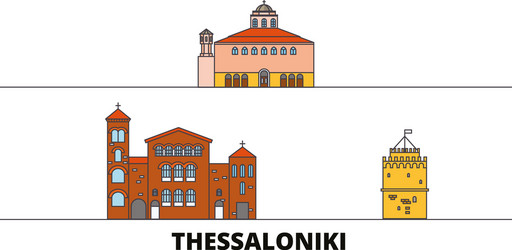 Greece thessaloniki hagia sophia travel landmark Vector Image