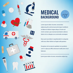 Cartoon seamless medical background with checklist