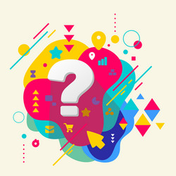Box with question mark icons Royalty Free Vector Image