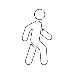 Walking man icon people in motion active Vector Image