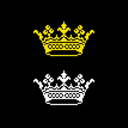 8-bit pixel crown Royalty Free Vector Image - VectorStock