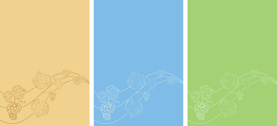 Green and red a4 backgrounds with grape Royalty Free Vector