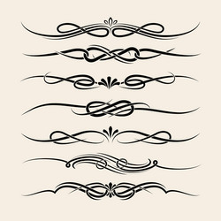 Medieval floral border set Royalty Free Vector Image