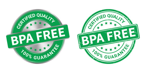 Certified bpa free badge seal label stamp Vector Image
